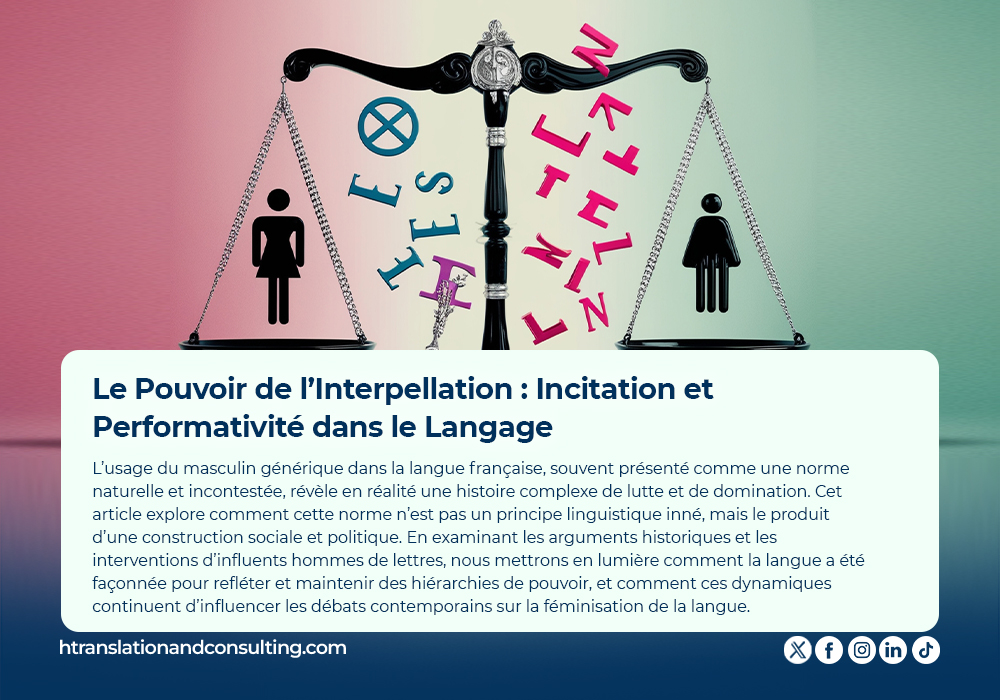 La primauté du masculin dans la langue française : histoire, pouvoir et ...